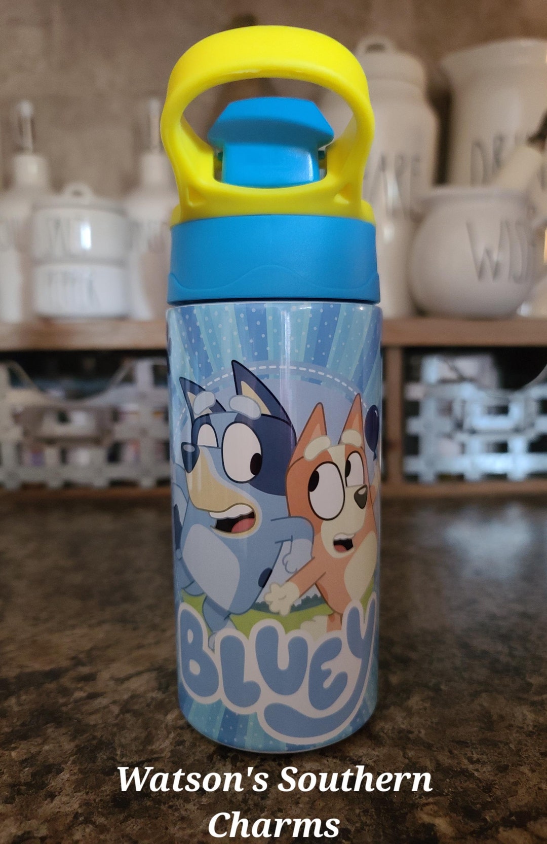 Bluey 12oz Insulated Flip Top Sippy Cup Child or Toddler Tumbler With ...