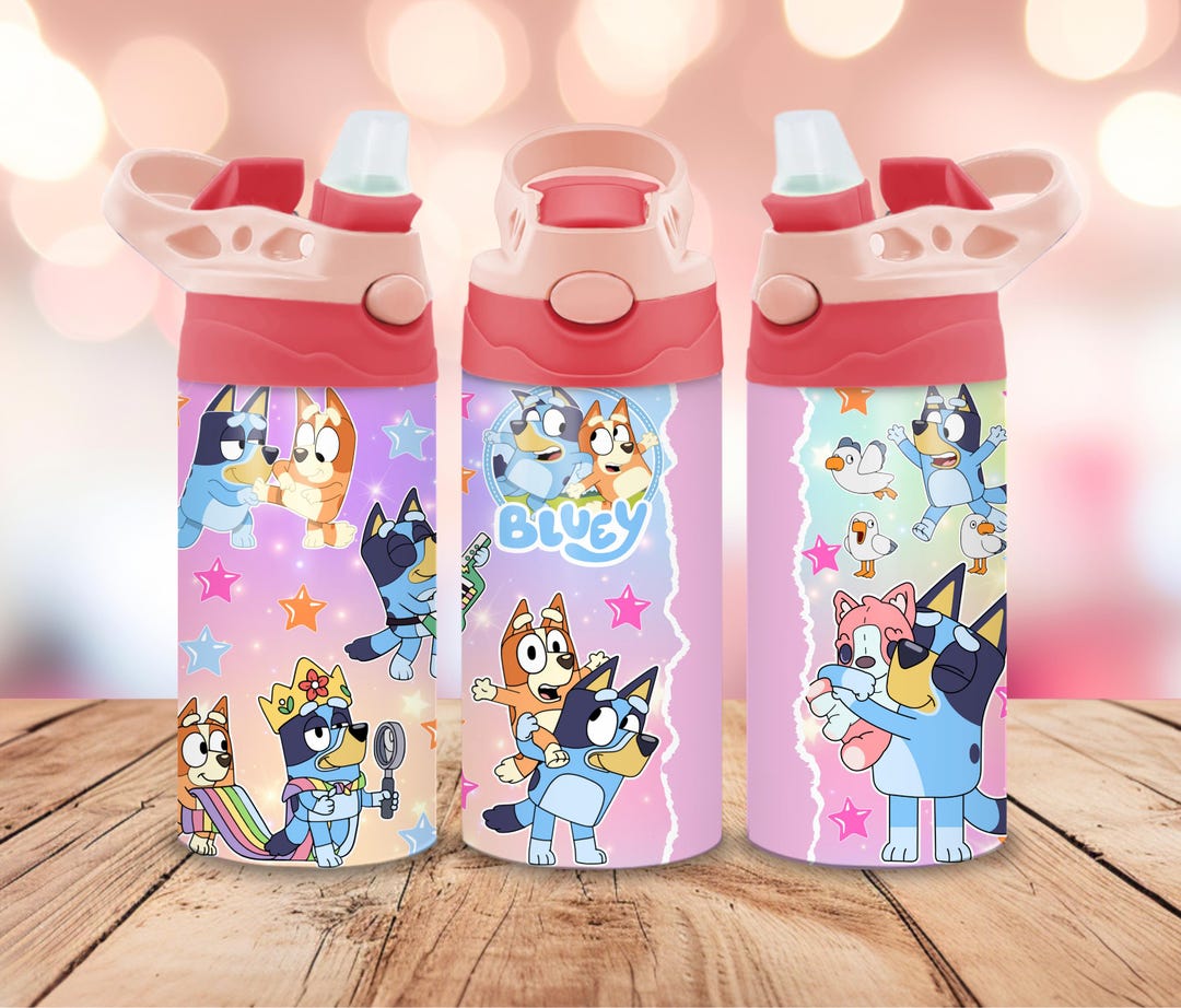 Girl's Bluey 12oz Insulated Flip Top Sippy Cup Child or Toddler Tumbler ...
