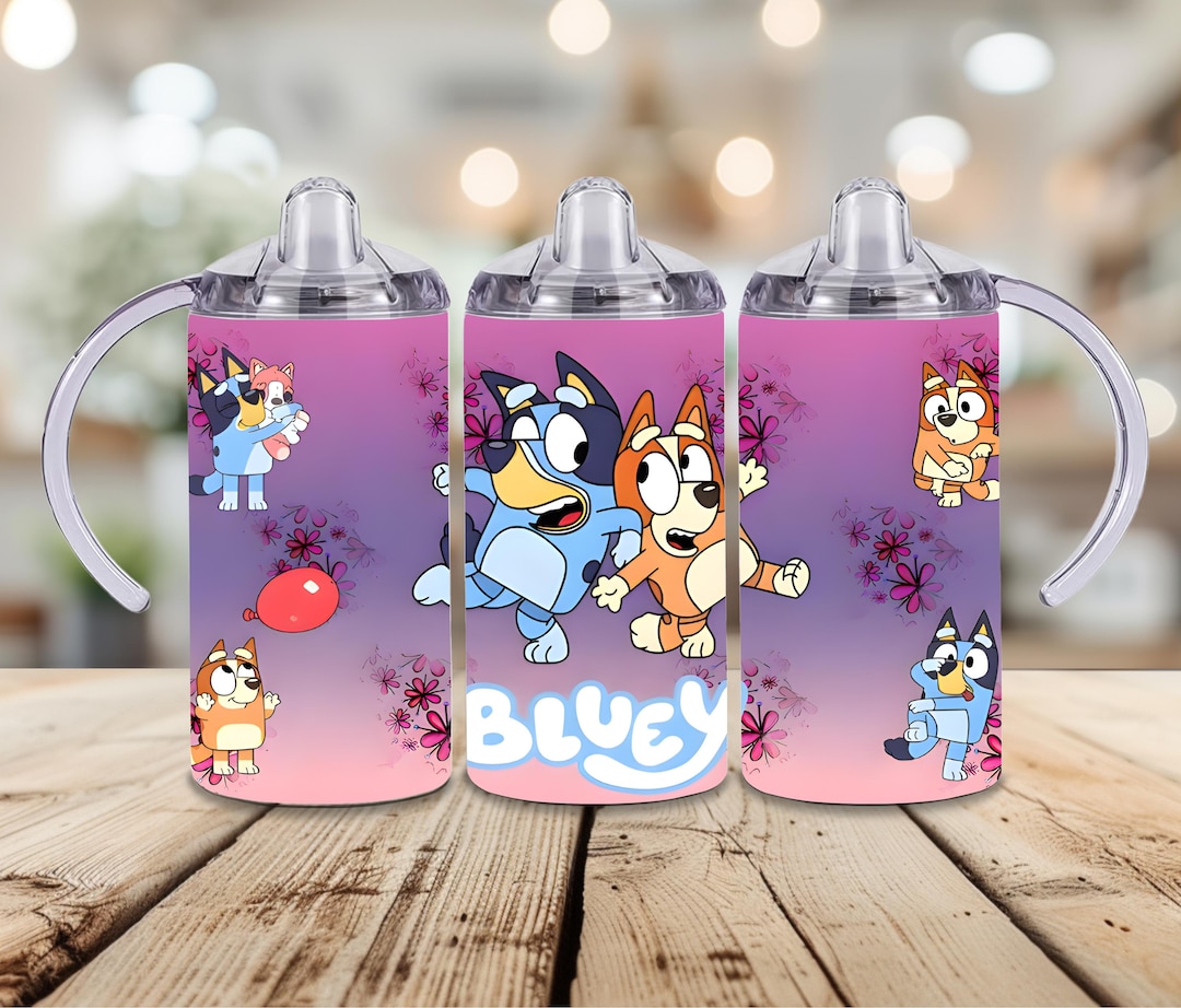Girl's Bluey 12oz Insulated Sippy Cup Toddler Tumbler - With 2 Lids and ...