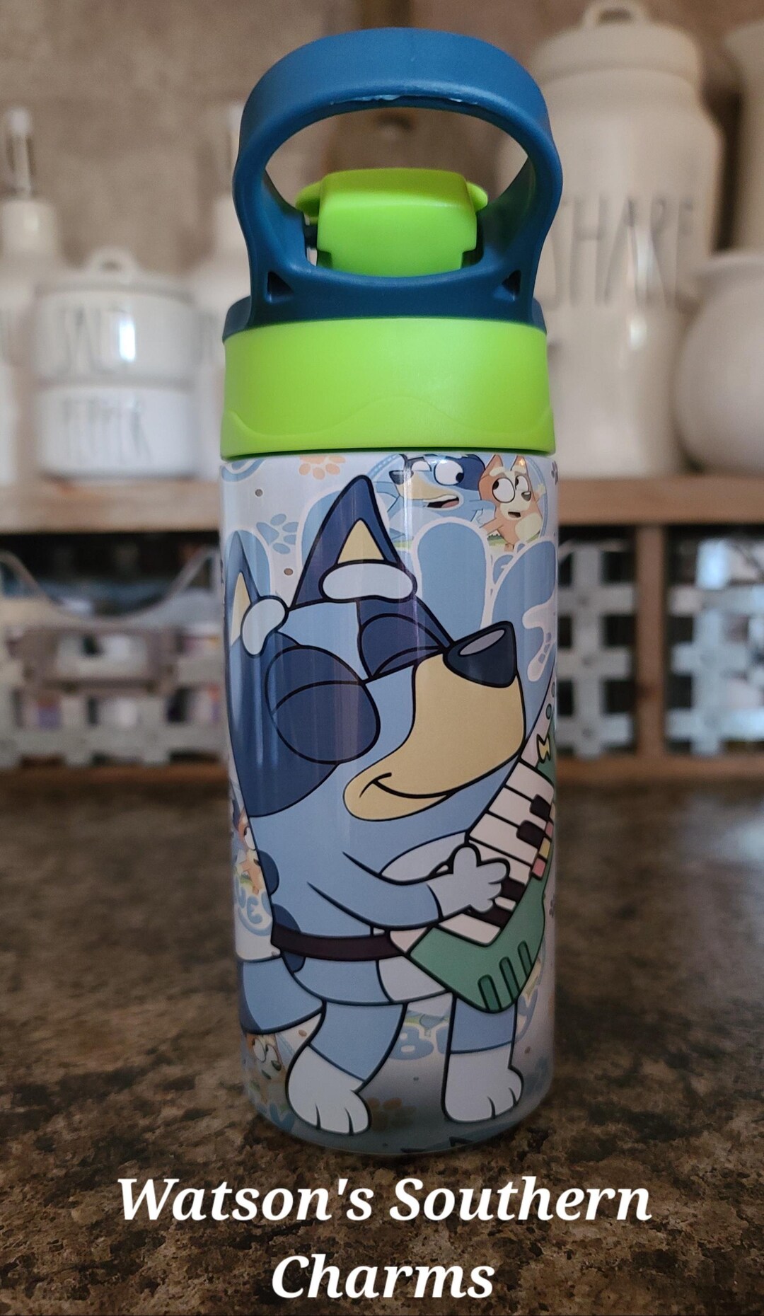 Bluey 12oz Insulated Flip Top Sippy Cup Child or Toddler Tumbler With ...