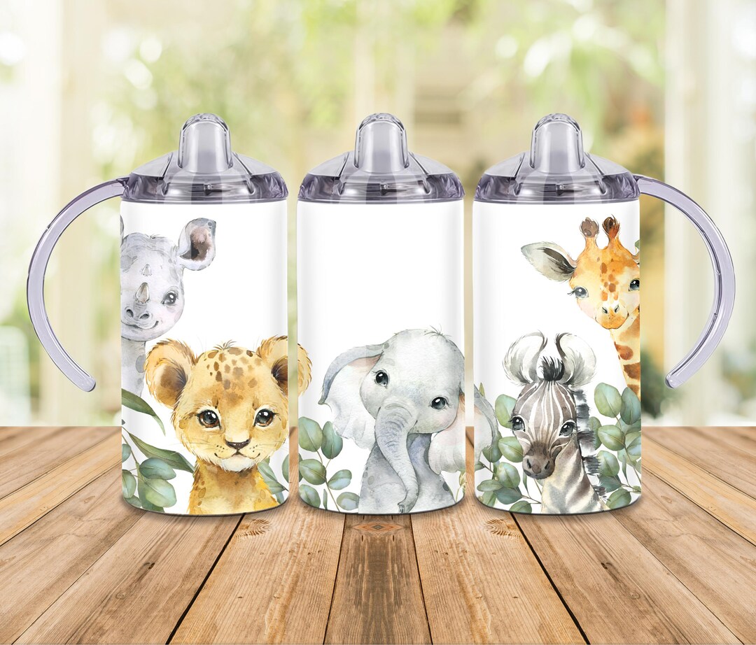 Safari Animals 12oz Insulated Sippy Cup Toddler Tumbler - With 2 Lids ...