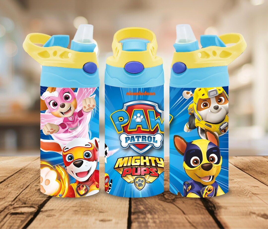Paw Patrol Mighty Pups 12oz Insulated Flip Top Sippy Cup Child or ...