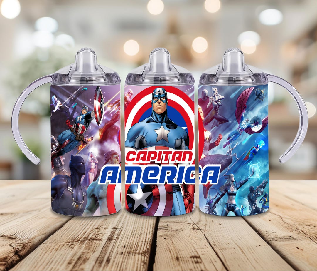Captain America 12oz Insulated Sippy Cup Toddler Tumbler - With 2 Lids ...