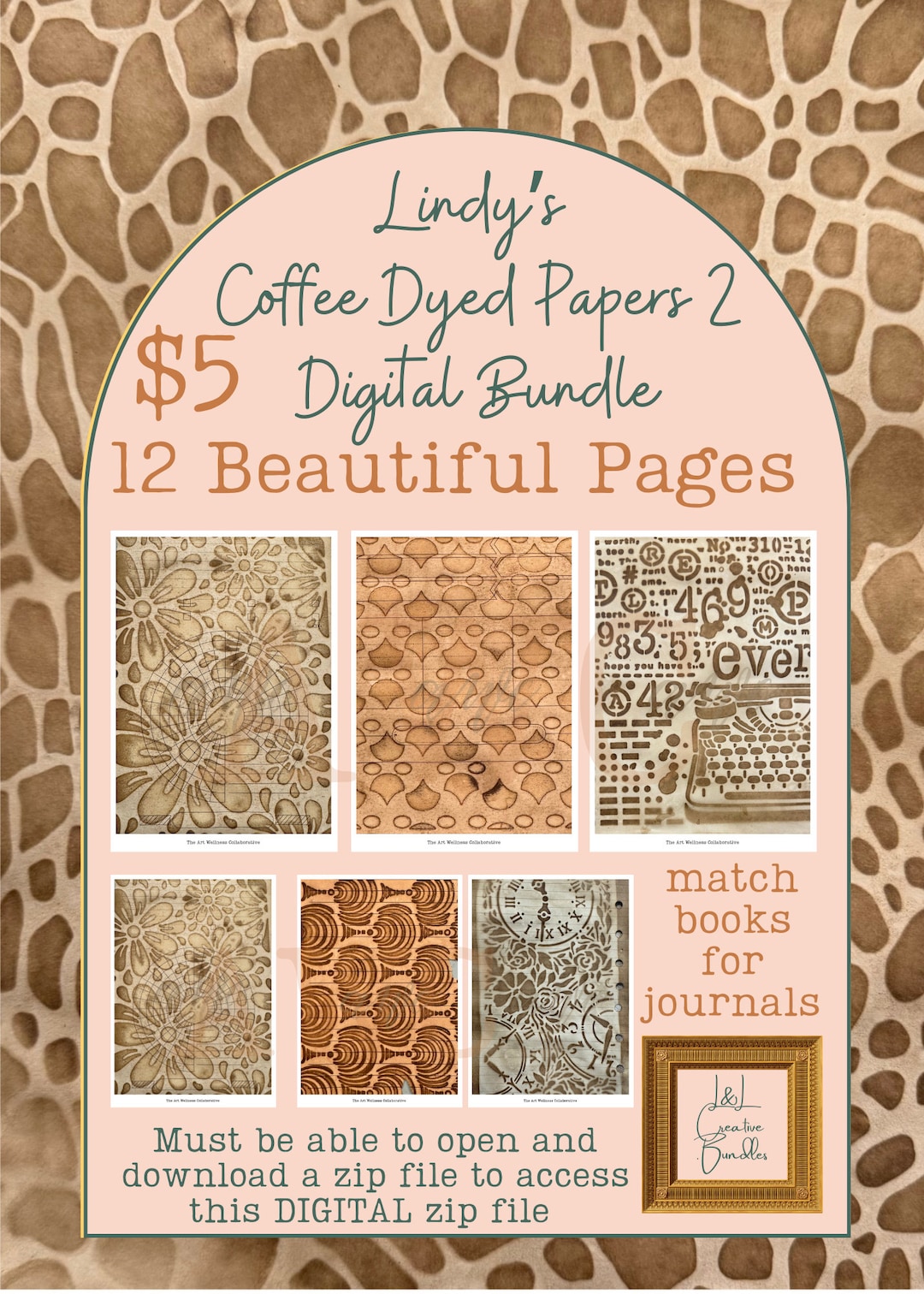 Lindy's Coffee Dyed Papers 2 - Etsy
