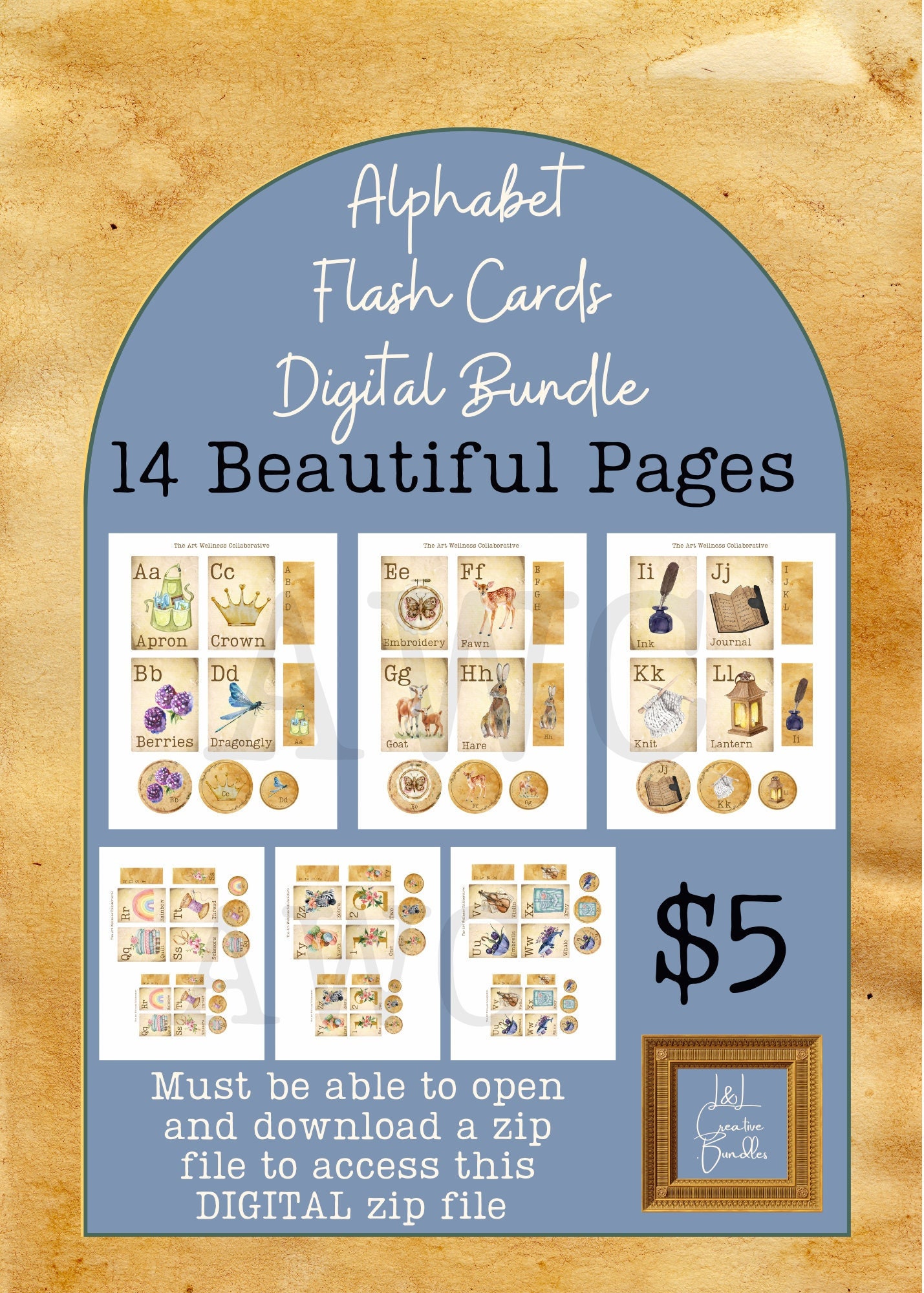 Alphabet Flashcards Digital Prints - Etsy