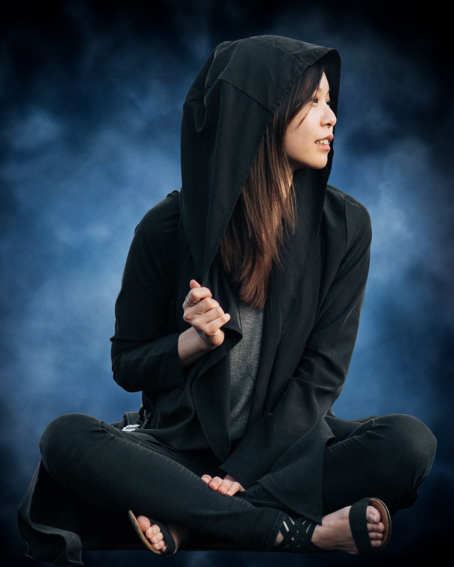 High Contrast Blue Portrait Studio Digital Backdrop - Etsy Canada