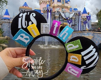 Birthday Girl Mickey Ears, Balloons Mouse Ears, Minnie Ears, Birthday ...