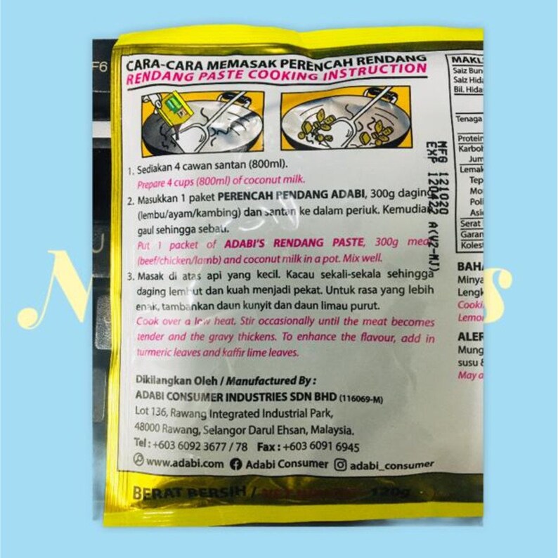 Malaysian Chicken Rendang Paste,indonesian Readymade Spice Ingredient ...