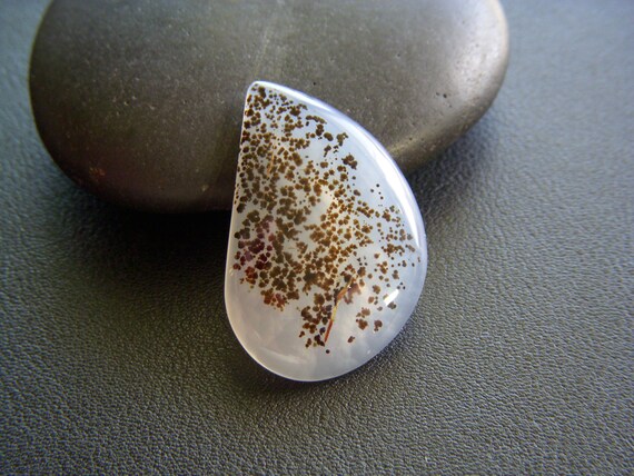 Dendritic Spotted Agate Fancy Drop Focal/cabochon - Etsy