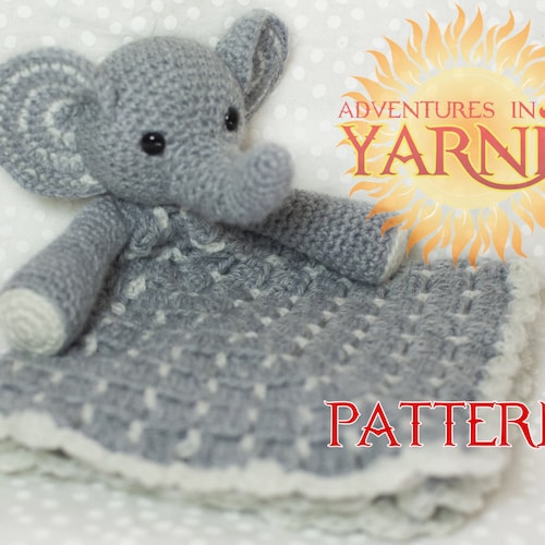 Lovey Crochet Pattern Elephant PDF Security Blanket - Etsy