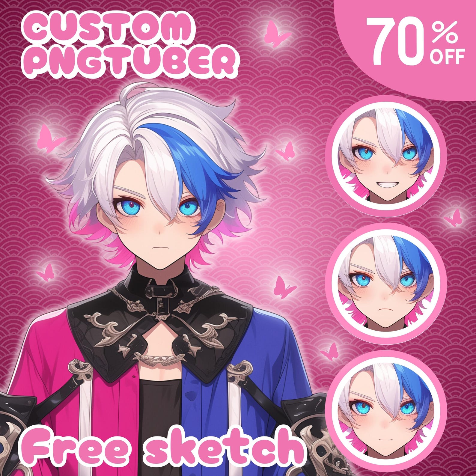 Custom Pngtuber , Pngtuber, Pngtuber Design, Pngtuber Character, Live2d ...