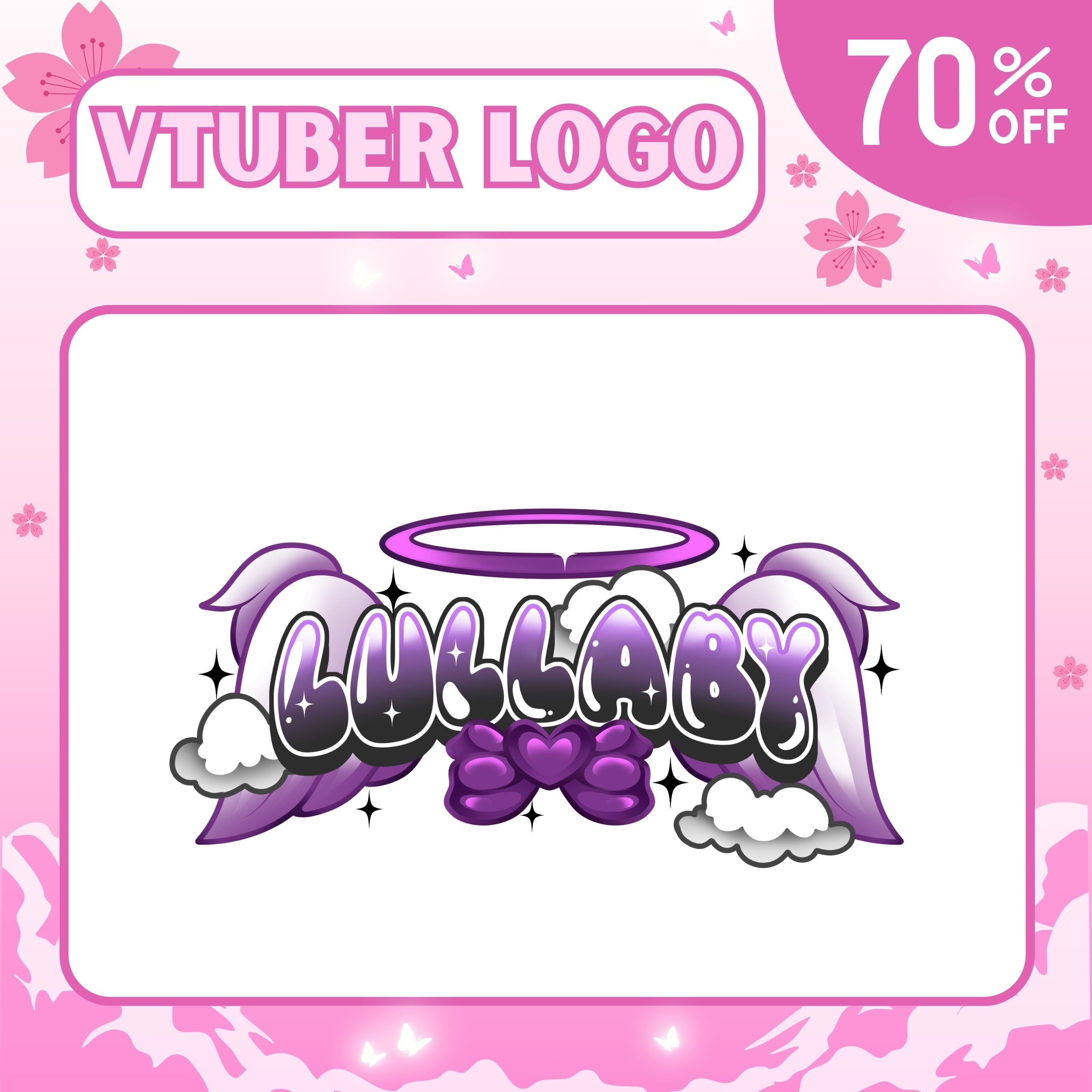 Custom Cute Vtuber Logo Text, Cute Logo, Chibi Logo, Kawaii Logo Text ...