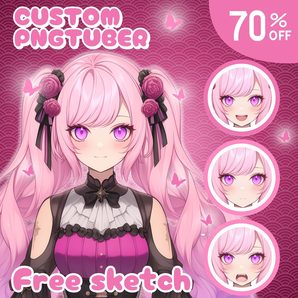 Custom Pngtuber , Pngtuber, Pngtuber Design, Pngtuber Character, Live2d ...