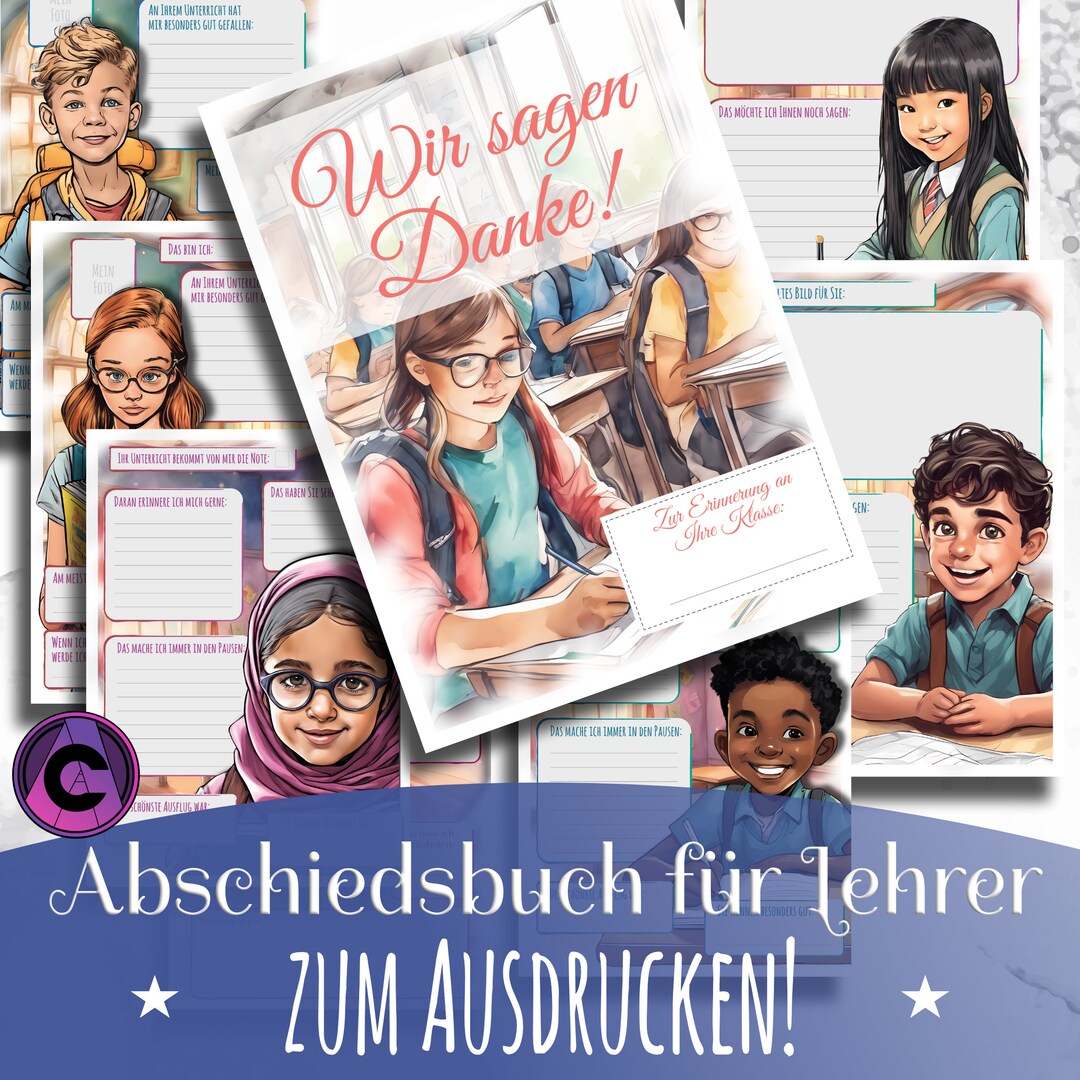 Farewell Book Farewell Gift for Teachers to Print, PDF, Print Template ...