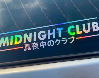 Midnight Club Vinyl Decal JDM Japanese Text Banner Exhaust Street ...