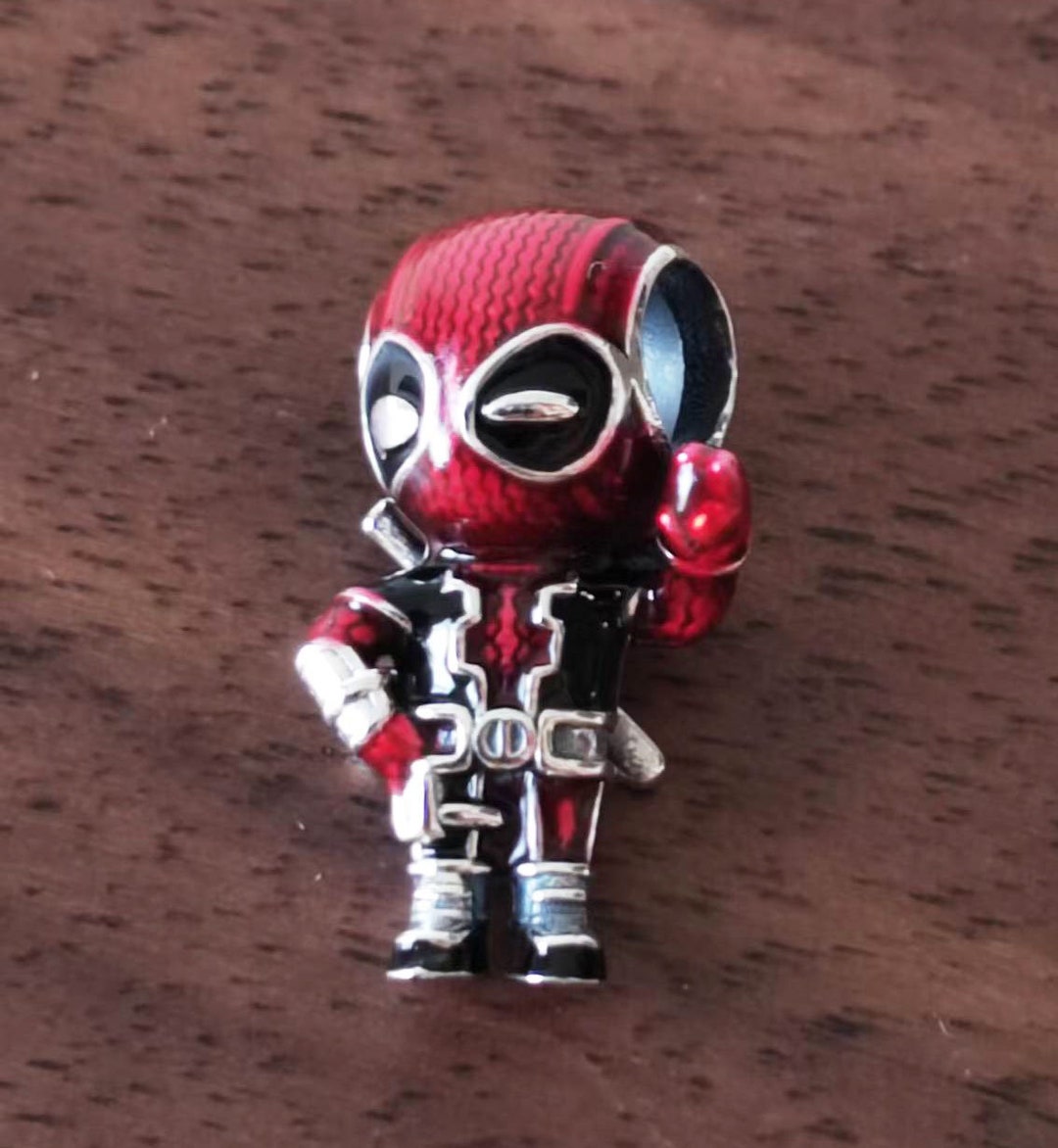 Deadpool Charm Pendant,925 Sterling Silver Charm,metallic-effect Enamel ...