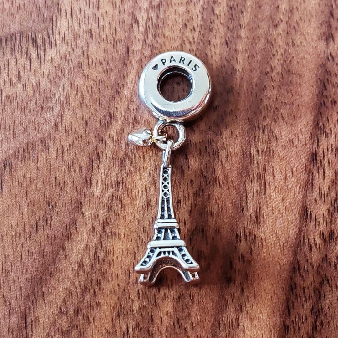 Eiffel Tower With Love Heart Charm Pendant,925 Sterling Silver Building ...