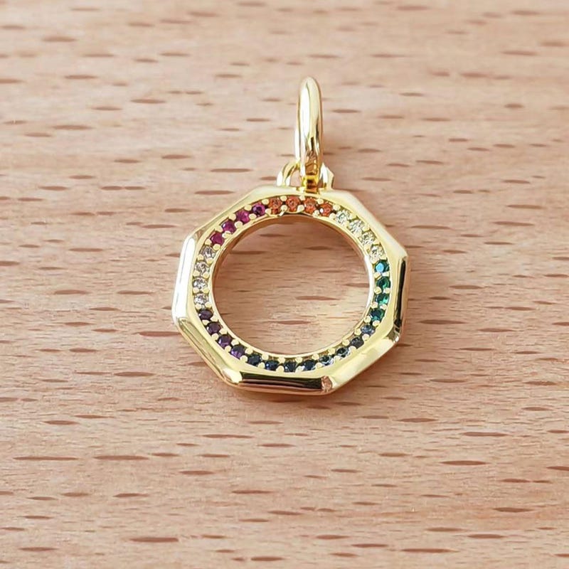 Gold Medallion Charm - Etsy