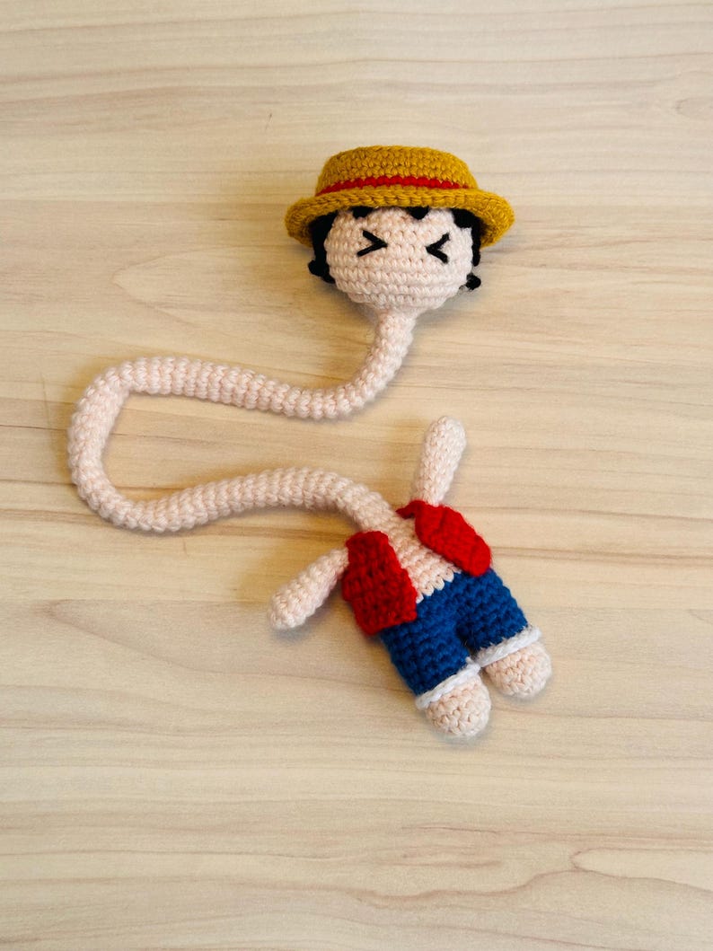 Luffy Long Neck Keychain Pattern PDF for Digital Crochet Amigurumi ...