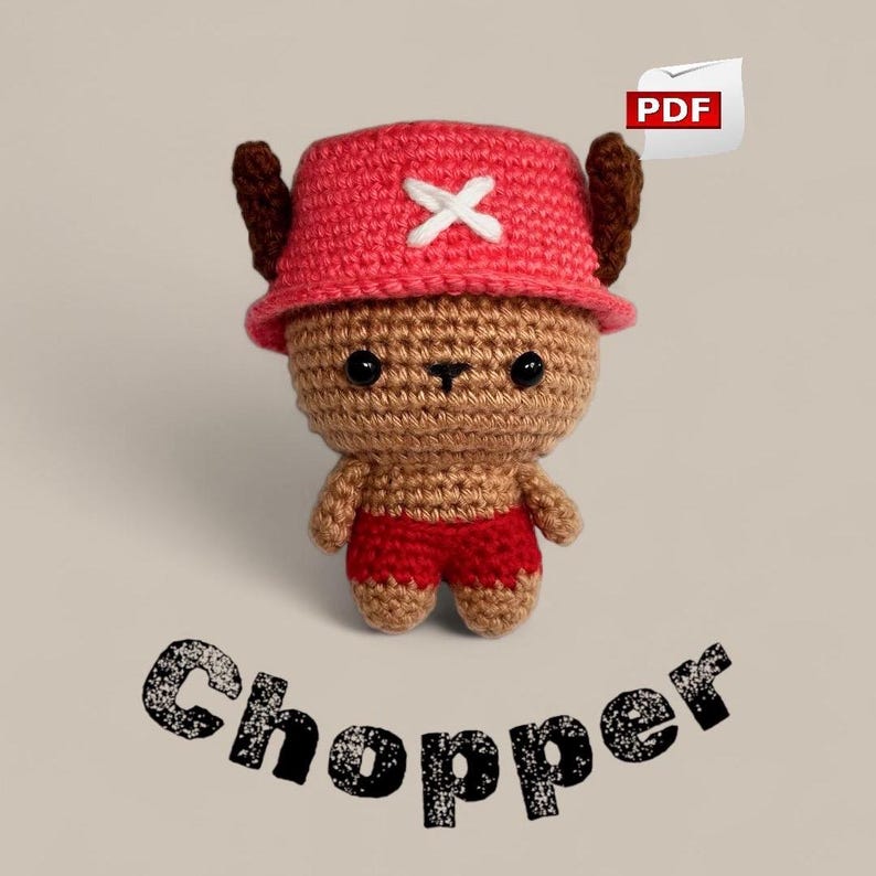 Tony Tony Chopper Amigurumi Pattern – One Piece | PDF Digital Pattern ...