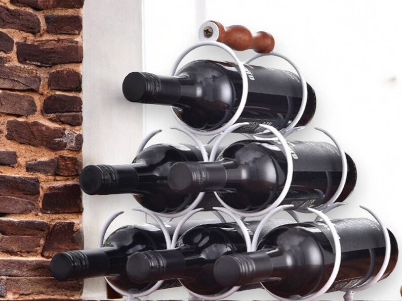Pyramid Wine Rack, Kitchen Decor, Wine Lover Gift, Wine Bottle Holder ...
