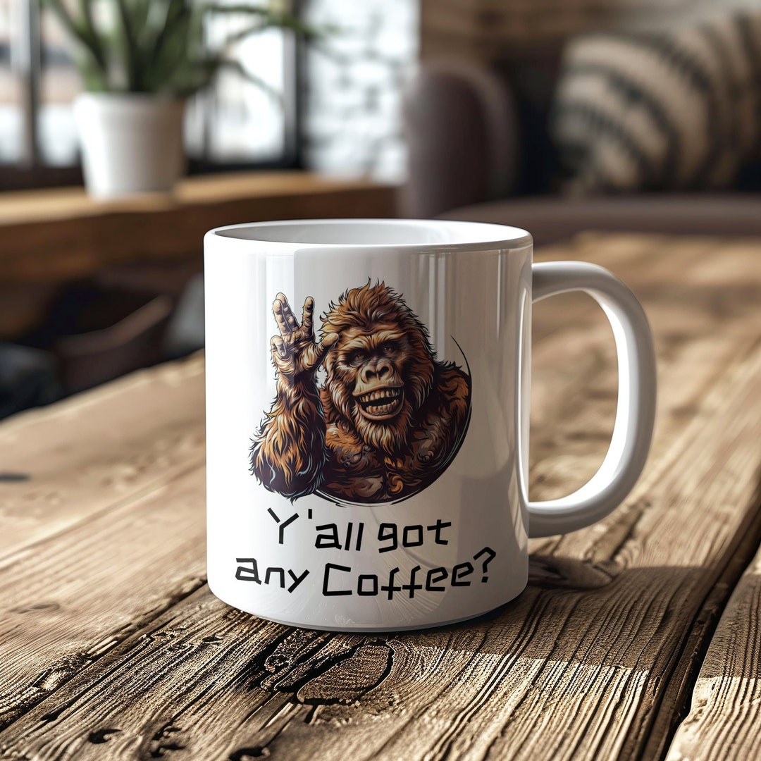 Funny Sasquatch Mug | Bigfoot Coffee Cup | Funny Office Mug | Bigfoot Lover Present | Bigfoot ...
