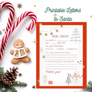 Letter to Santa, Printable Dear Santa Letter, Santa Wish List ...