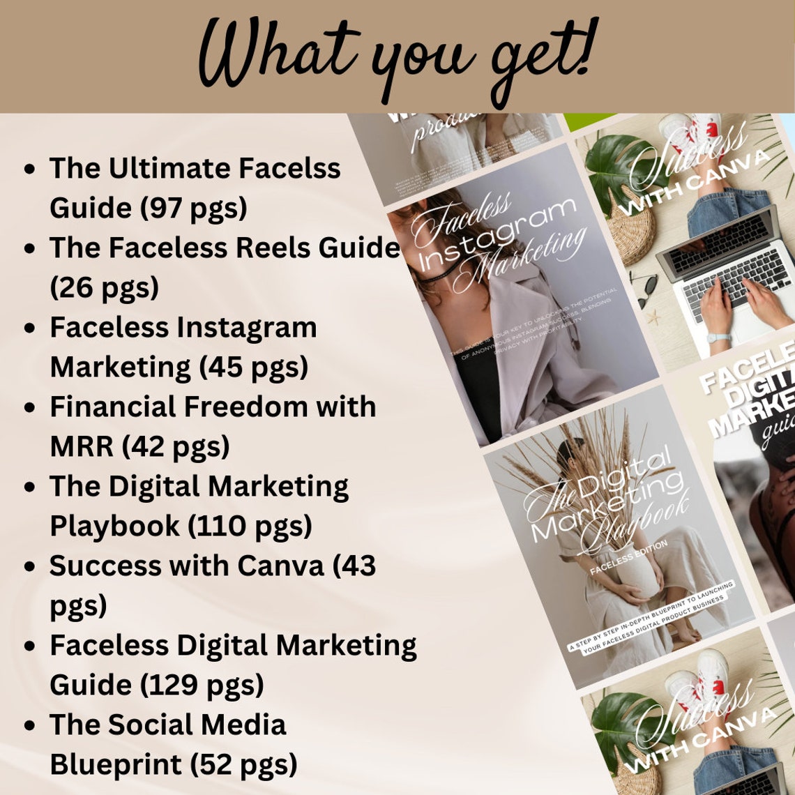 Faceless Digital Marketing Course Bundle Guides | Master Resell Rights ...