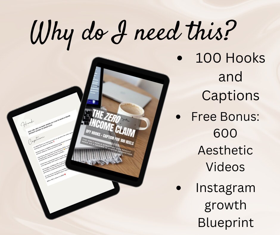 Zero Income Claim Guide & Instagram Growth Bundle | Faceless Marketing ...