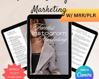 The Faceless Instagram Marketing Guide Ebook MRR PLR Ebook for Female ...