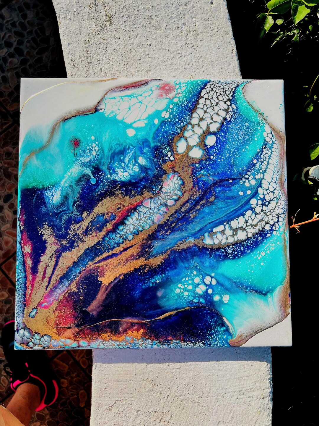 Butterfly Wing Resin Art Tile: 12x12 Ceramic Painting - Etsy