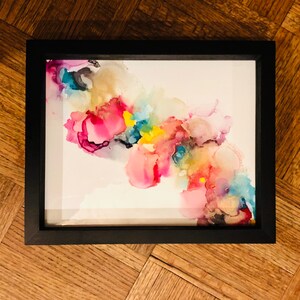 Follow the Leader/ Original Alcohol Ink Art Painting on Yupo Substrate ...