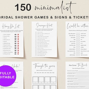 Bridal Shower Games, Bachelorette Party Games, Editable Couples Shower ...