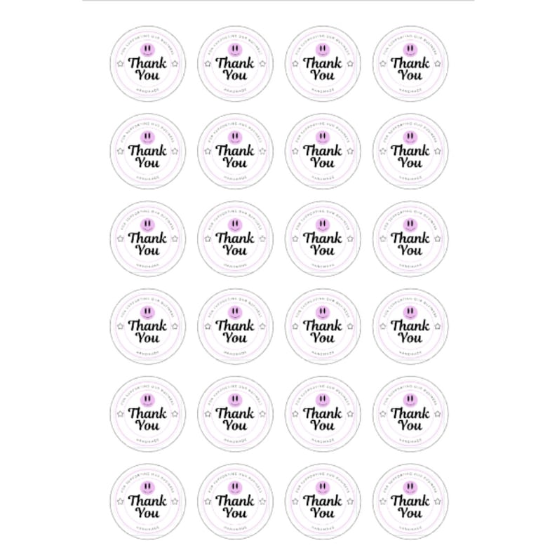 Thank You Label Template, Print Your Own Thank You Labels Over and Over ...