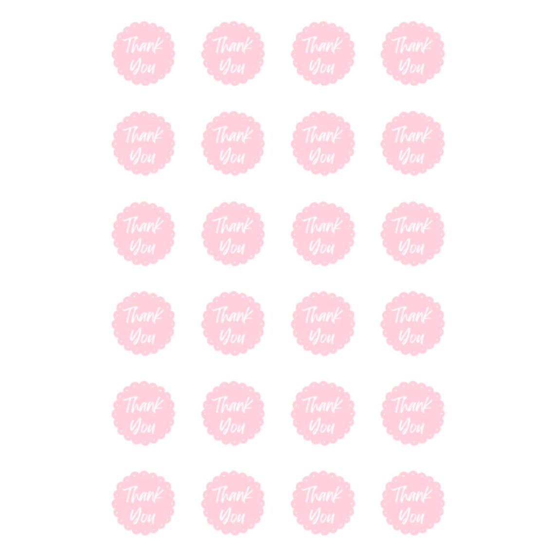 Thank You Label Template, Print Your Own Thank You Labels Over and Over ...