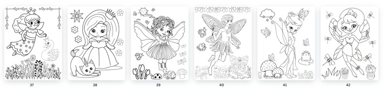 Fairy Coloring Book | Activity Book | Fairy Pages | Beautiful Coloring ...