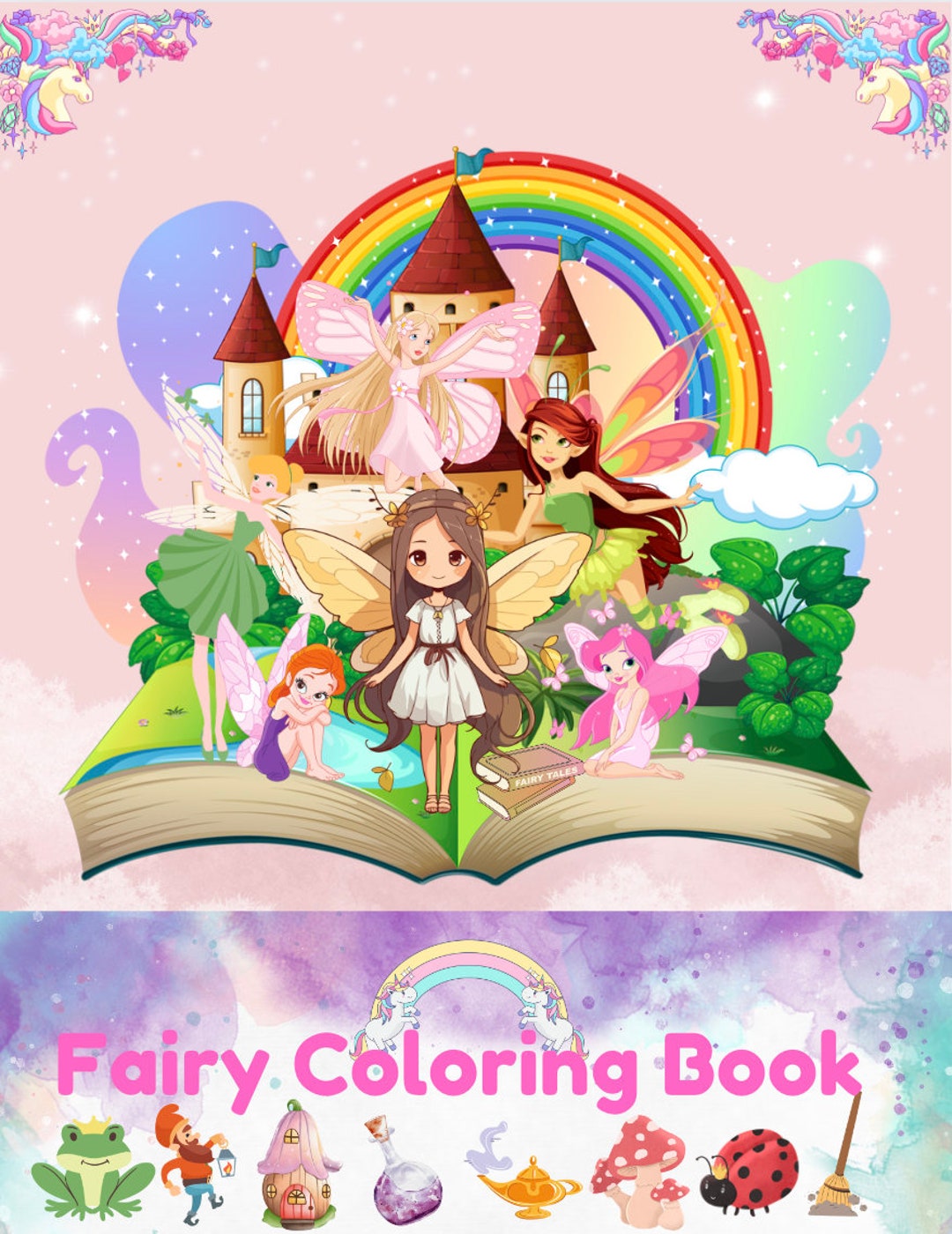 Fairy Coloring Book | Activity Book | Fairy Pages | Beautiful Coloring ...