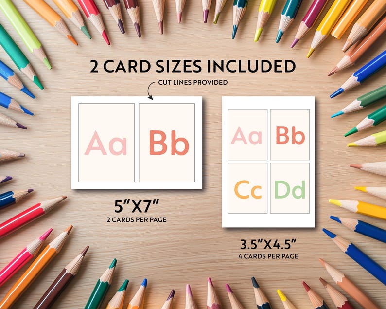 A-Z Educational Flash Cards for Preschoolers ABC Classroom Printables ...
