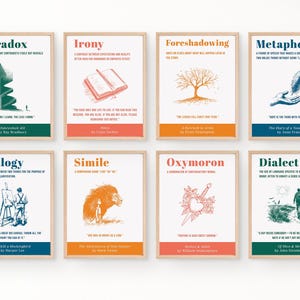16 Literary Terms Poster Bundle From Classic Literature Middle School ...