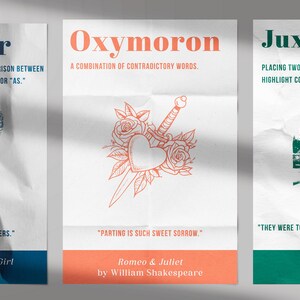 16 Literary Terms Poster Bundle From Classic Literature Middle School ...