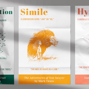 16 Literary Terms Poster Bundle From Classic Literature Middle School ...