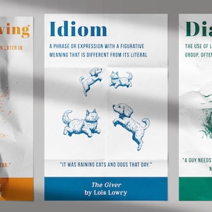 16 Literary Terms Poster Bundle From Classic Literature Middle School ...