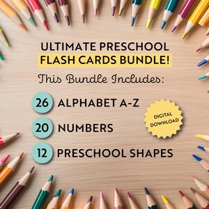 Ultimate Educational Flash Cards Bundle for Preschoolers Classroom ...