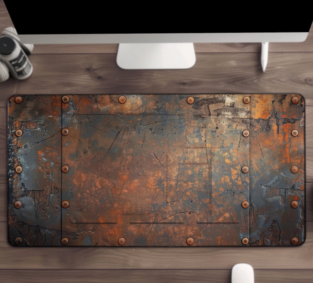 Steampunk Themed Desk Mat, Weather Beaten Mousepad, Mechanical Desk Mat ...