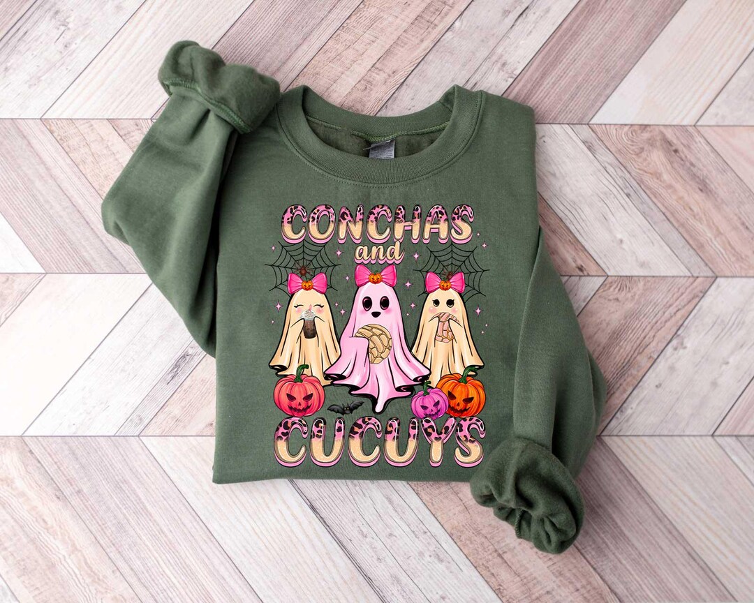 Conchas and Cucuys Sweatshirts, Spooky Conchas Shirts, Mexican Ghost ...