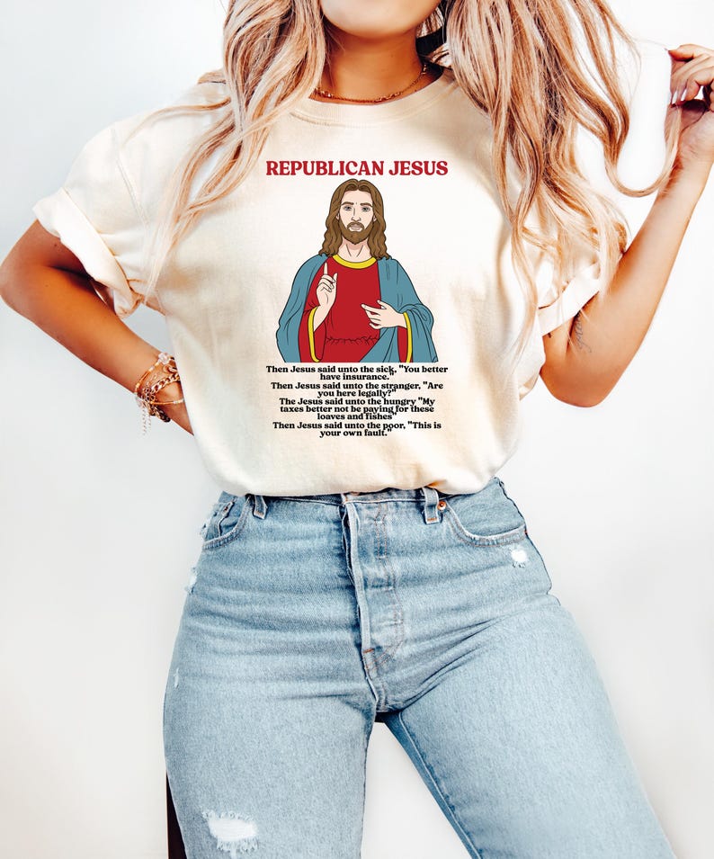 Republican Jesus Democrat Shirt, Elections 2024 Anti-trump, Make ...