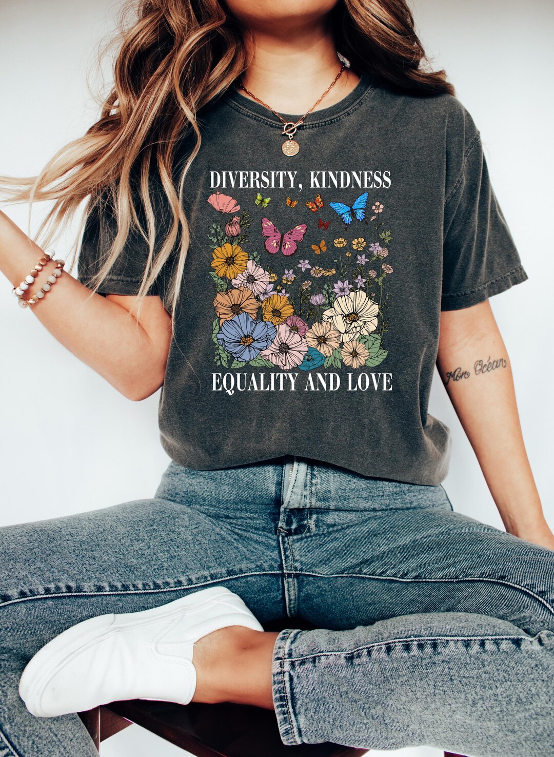 Summer Diversity Kindness Garden Shirt, Equal Rights T Shirt, Flower ...