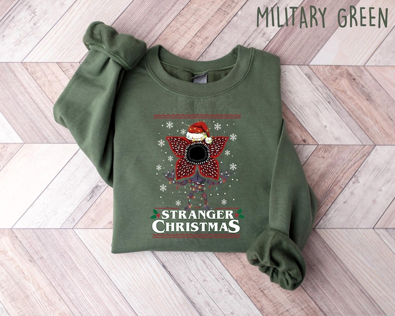 Stranger Christmas Shirt, Merry Upside Down Xmas Jumper, Retro 80s ...