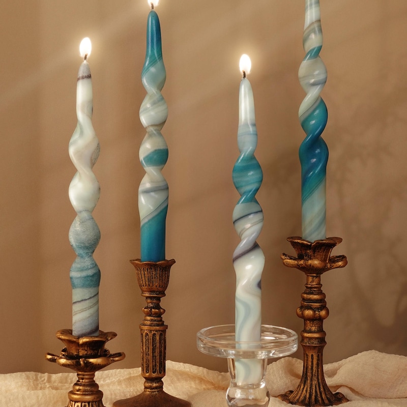 Teal Candle - Etsy