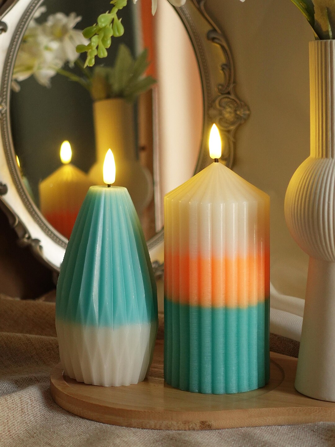 Flameless Candle W/timer,bottle Shape LED Candle,battery Operated ...